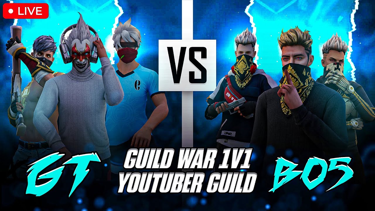 10$ PAID MATCH 1 VS 1 GUILD WAR BO5 YOUTUBER GUILD FT. STYx MORE || GT ...