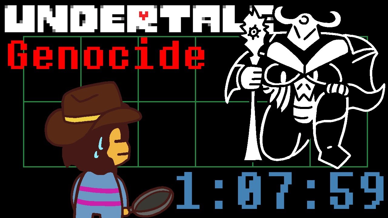 Undertale - Genocide Ending [1.02+ NTSC-U] Speedrun (1:07:59) - YouTube