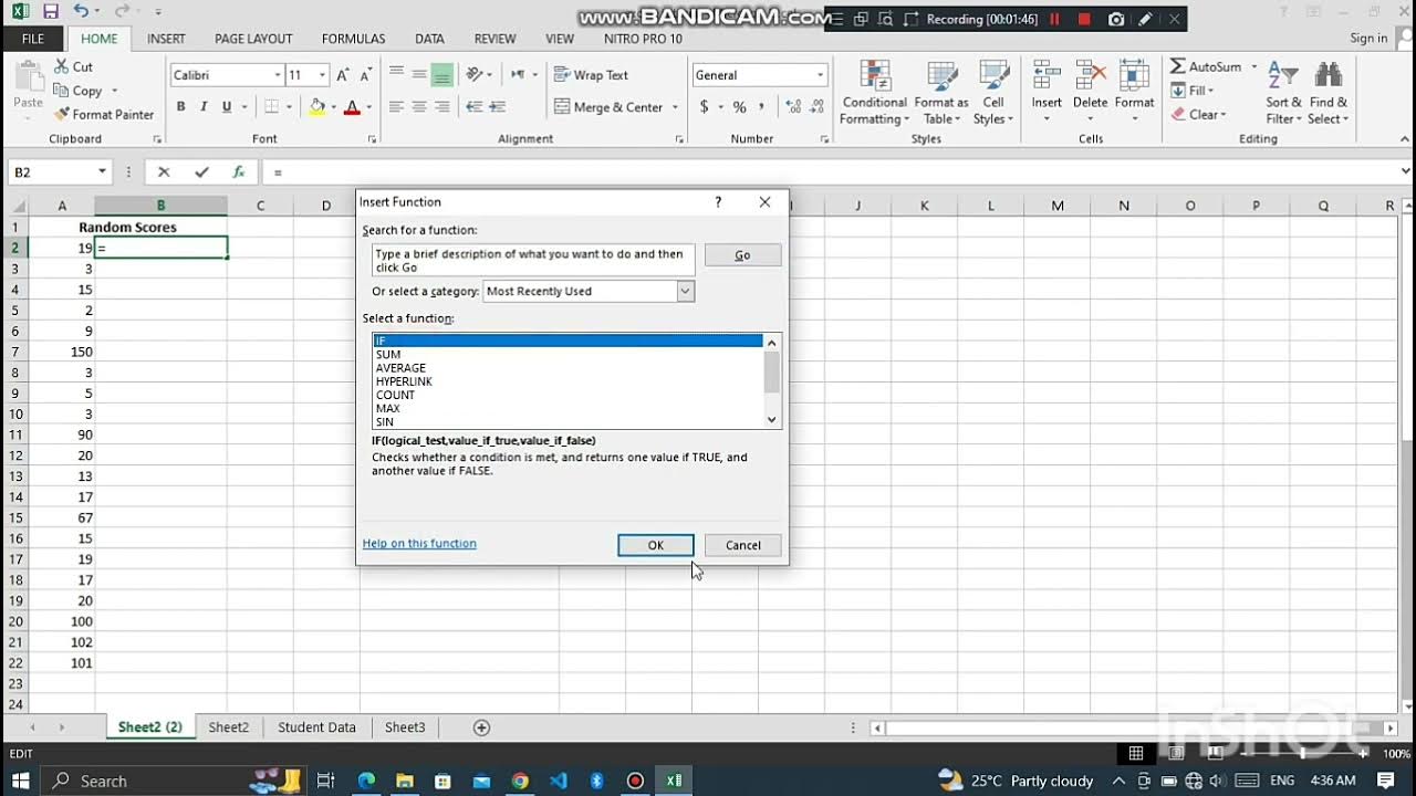Formulars and Function in Excel Part 2 - YouTube