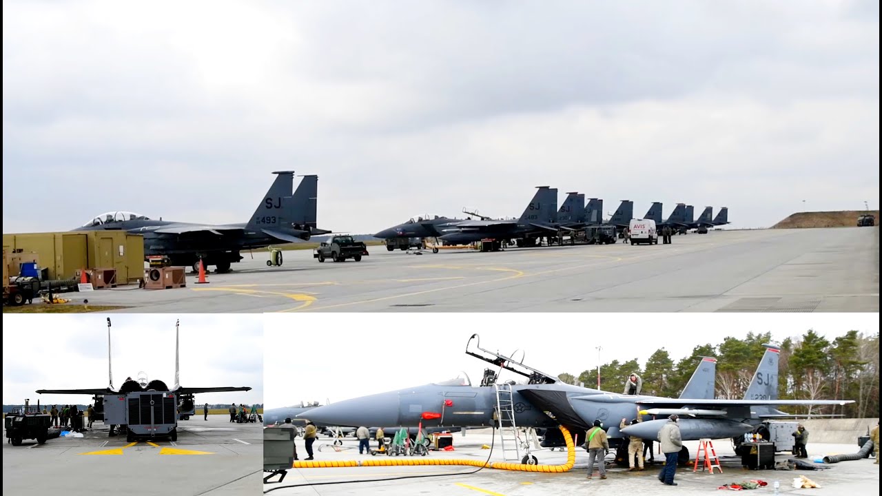 336th FGS conducts routine maintenance on Strike Eagles during NATO's ...