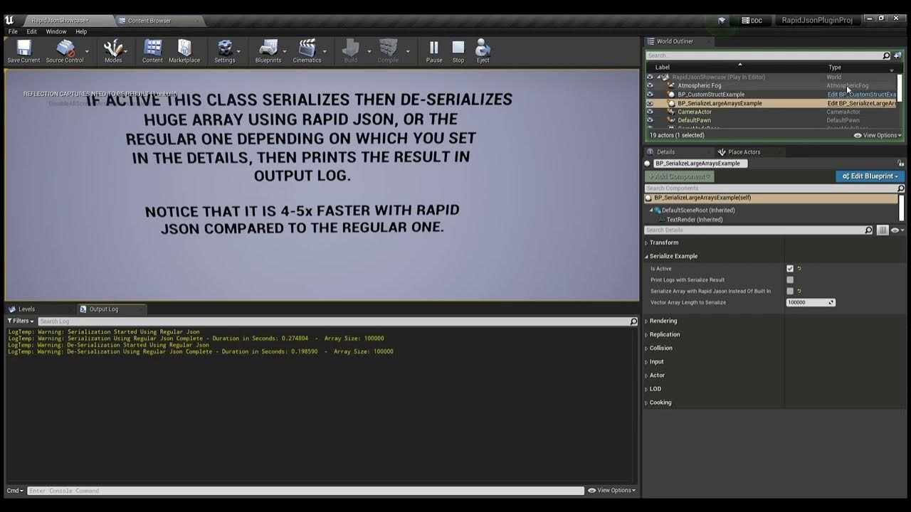 Rapid Json vs Regular Speed Showcase - Rapid Json Plugin - YouTube