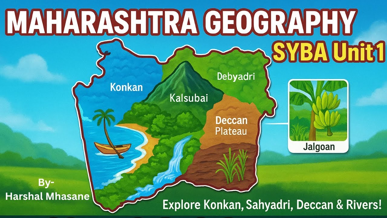 "Physical Settings of Maharashtra | SYBA Unit 1 | MPSC Geography | in ...