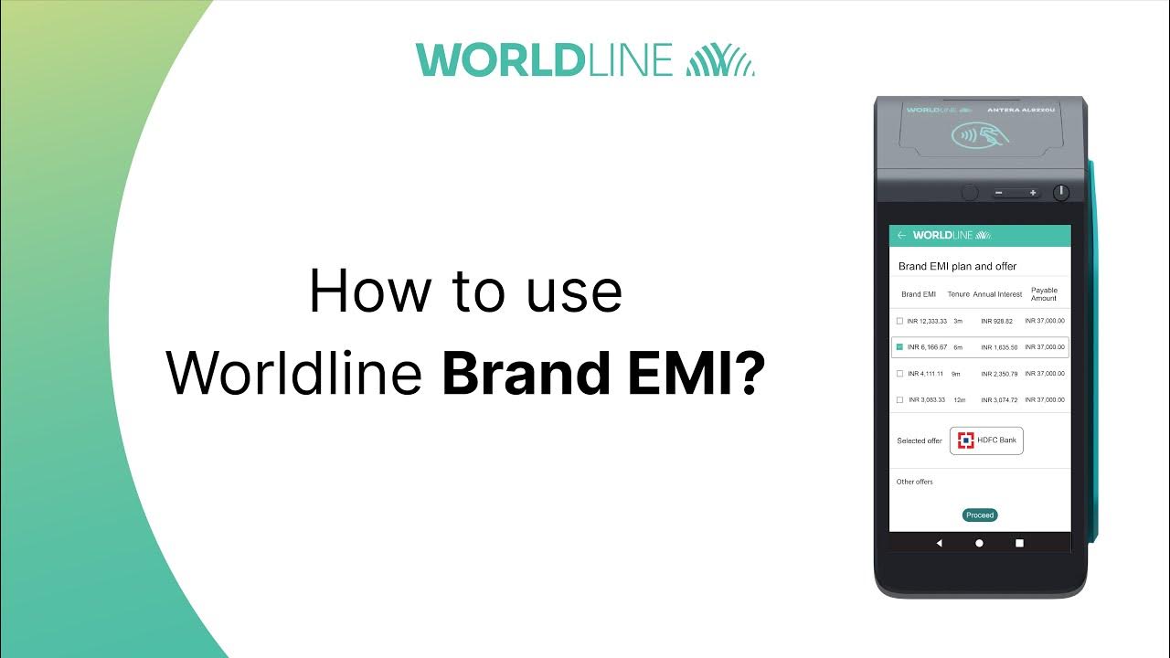 How to use Worldline Brand EMI | Sell on EMI offer on Worldline POS machine - YouTube