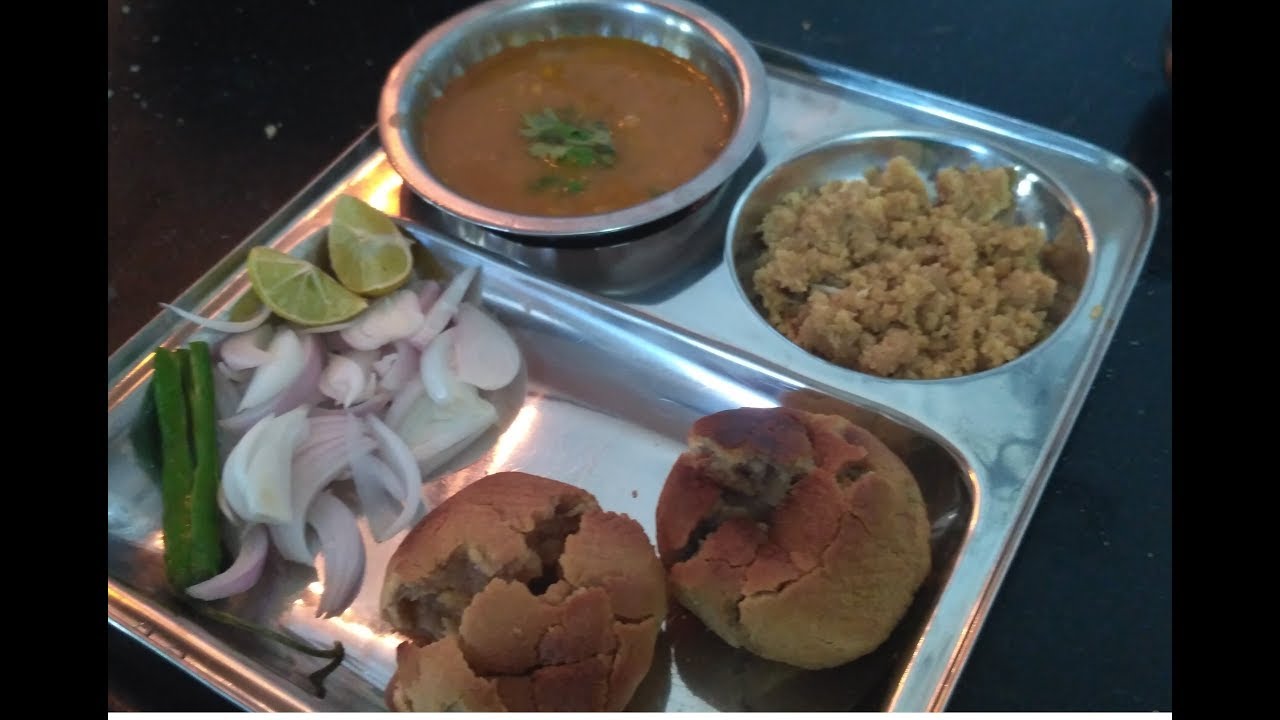 Rajasthani Dal Bati Churma without cooker | Dal bati Recipe | દાલ બાટી ...