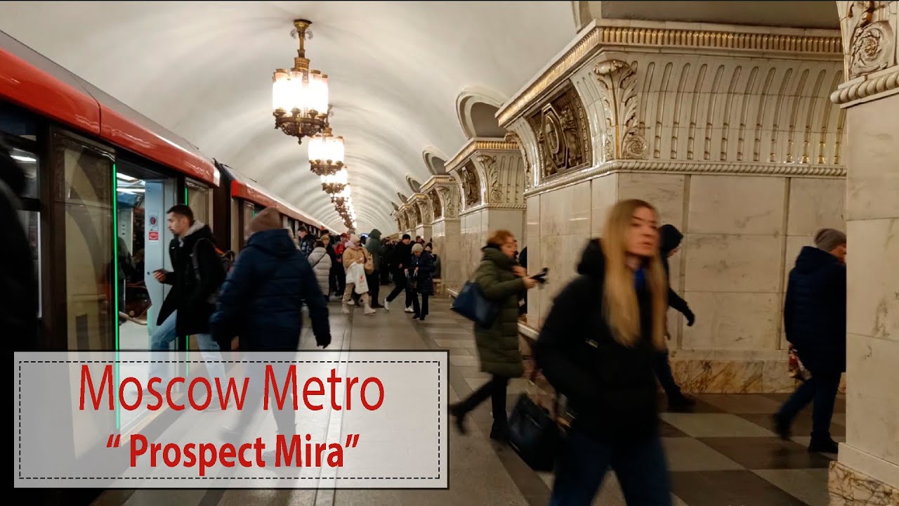Moscow Metro, station "Prospekt Mira" - YouTube