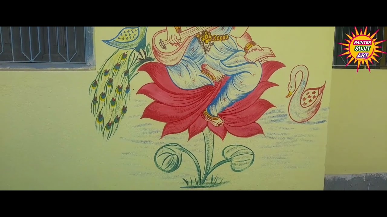 Saraswati drawing photo,मां सरस्वती पेंटिंग,🖌️🎨,#youtubeshorts - YouTube