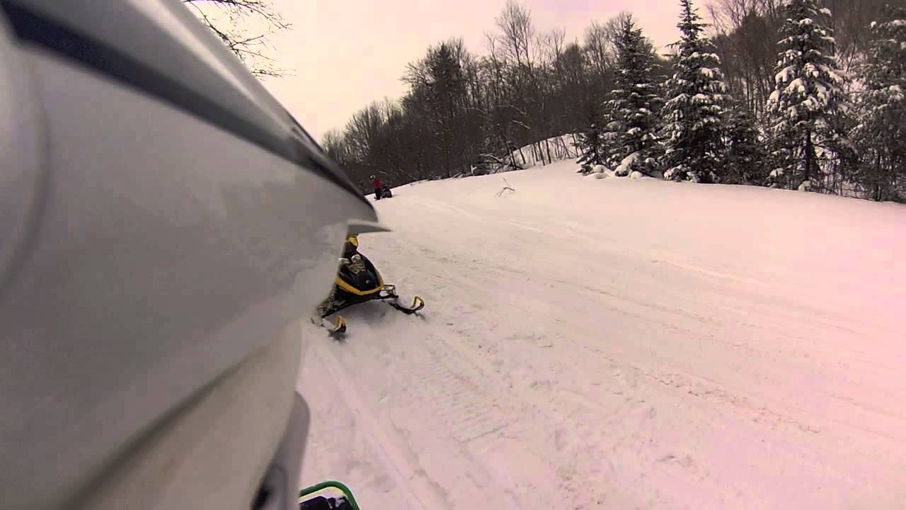 Old Forge Snowmobile Trip - YouTube