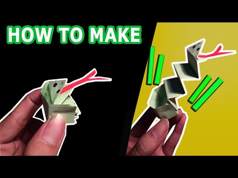 How To Make an Origami Jumper Snake Toy - Easy Origami Intructions Step ...
