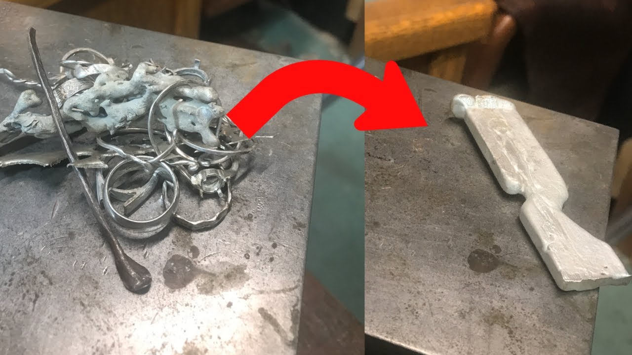 Metalsmithing Tutorials) Simplify Pouring a Silver Ingot -recycling ...