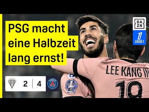 Barcola & Lee on fire! PSG-Offensive zerlegt Aufsteiger in 45 Minuten: Angers - PSG | Ligue 1 | DAZN