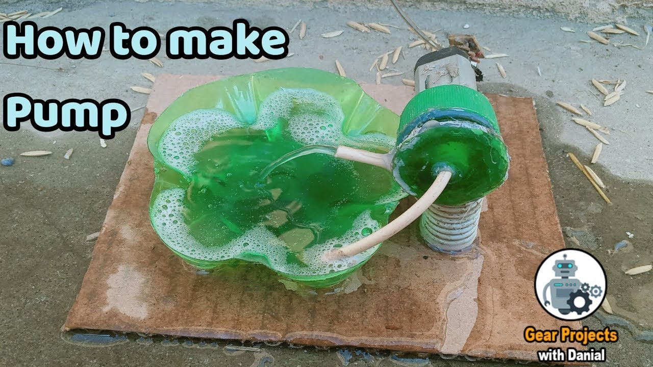 How To Make Mini Water Pump At Home With DC Moter Science Project - YouTube