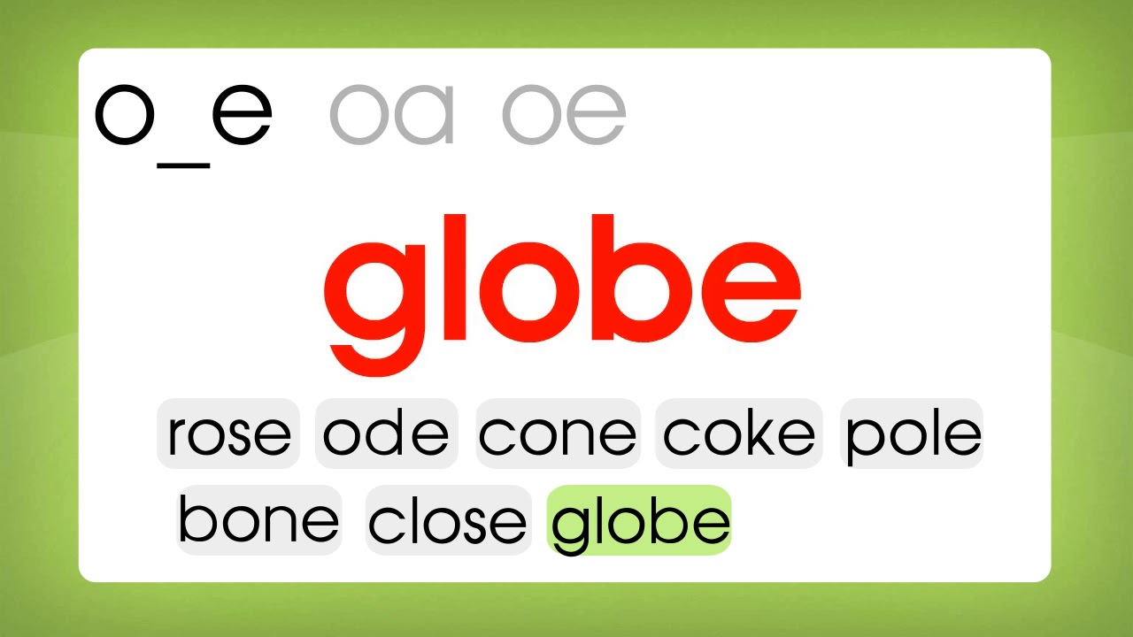 MELS Montessori Phonics 44 Wordlist (Phonograms - o_e, oa, oe ...