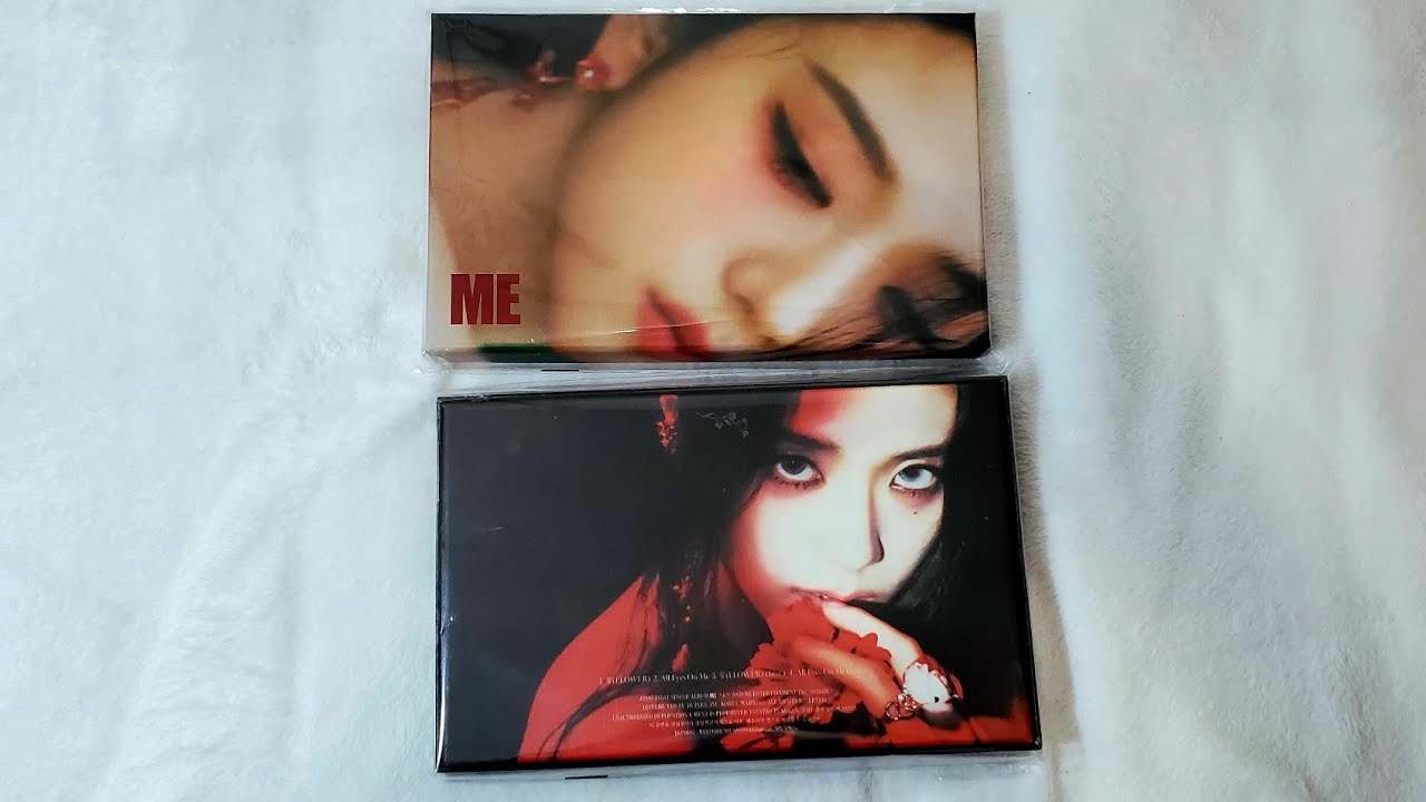 Jisoo 1st Single Album 'ME' Unboxing (RED + BLACK) - YouTube