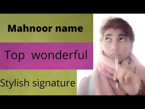 Mahnoor name signature#easy signature style#name signature with arooj ...