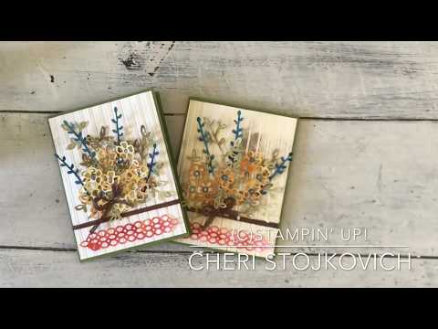 Reverse Masking with Brusho and Springtime Impression Thinlits