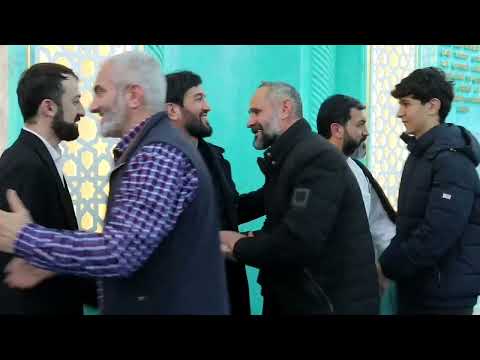 Xütbə sonrası məscid əhli ilə görüş-Ruhani hacı Eldayaq Hüseynov İmam Hüseyn (ə)mövlud xütbəsi/