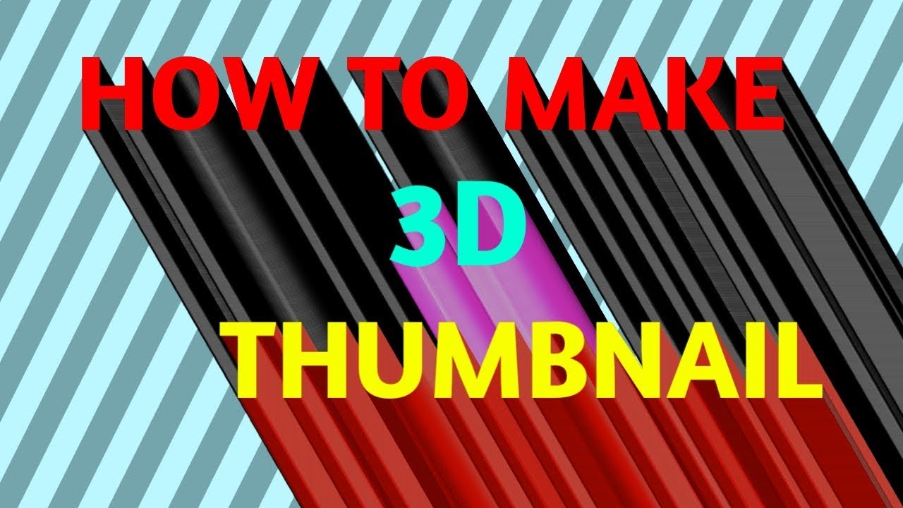How to make 3D Thumbnail for YouTube videos - PixelLab - YouTube
