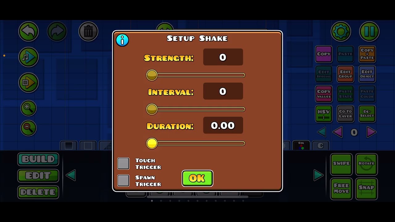 How to use shake trigger (in gd editor) - YouTube