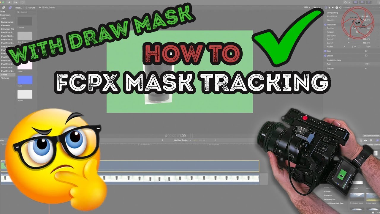 How to FCPX Draw Mask Tracking hack track moving object Workaround for ...