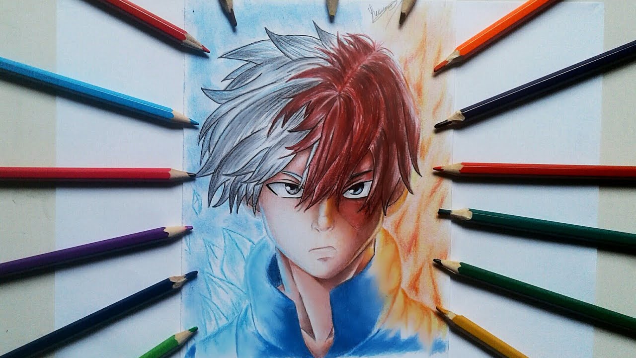 Speed Drawing Todoroki Shouto - My Hero Academia ( Boku no Hero ...
