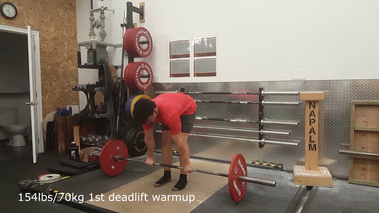 Week 1 third training session to a 1200 pound total at 176lbs - YouTube