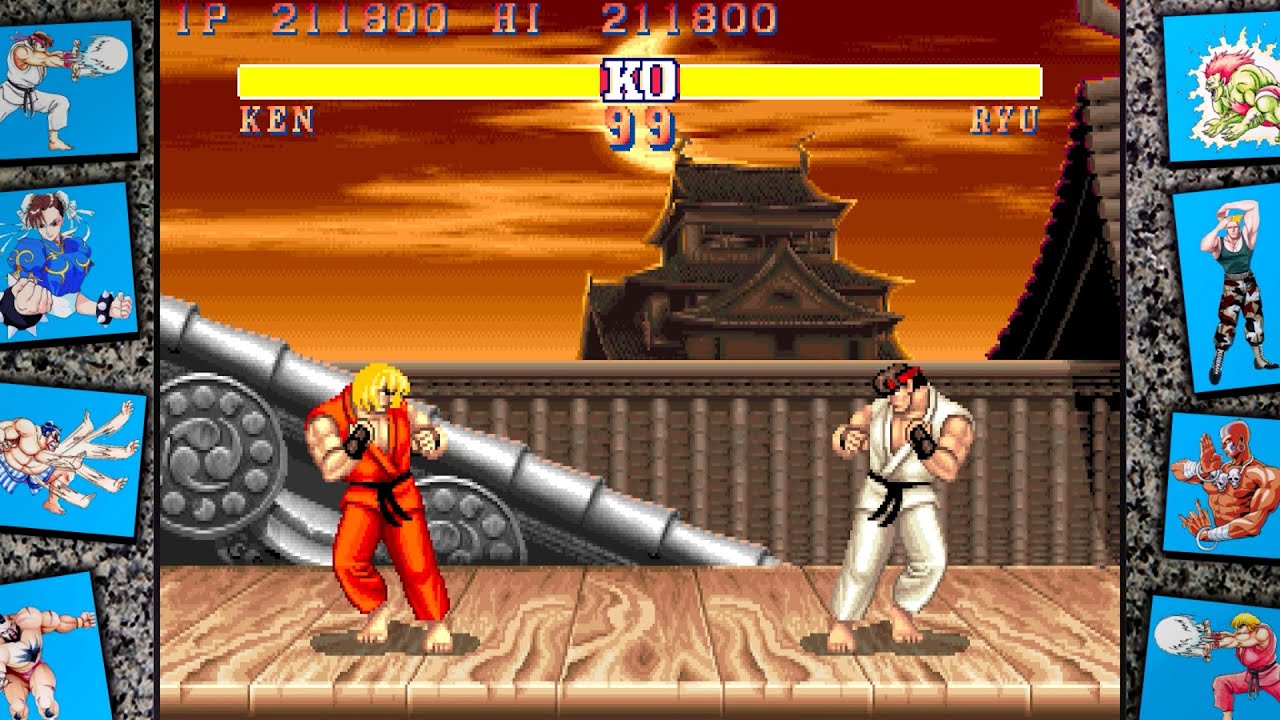KEN vs RYU in Ryu Theme STREET FIGHTER II:SF2 CAPCOM ARCADE GAME スト2 ...
