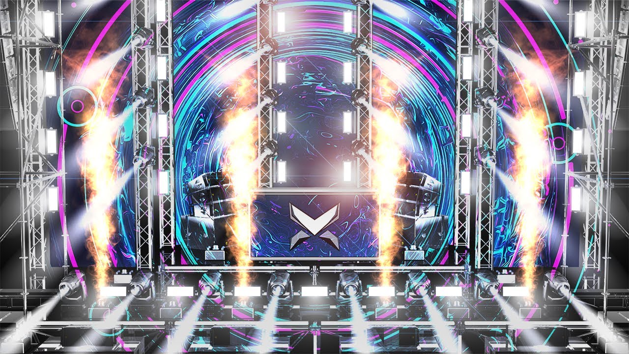 Virtual stage for Dj's | Alpha Pro Stage | Obs 3D Background for Live ...