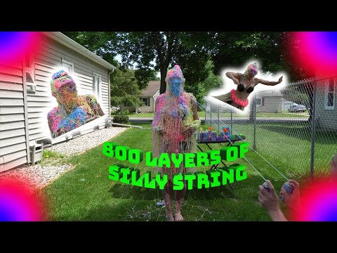100 LAYERS OF SILLY STRING CHALLENGE ( 800 SUBSCRIBER SPECIAL ) - YouTube