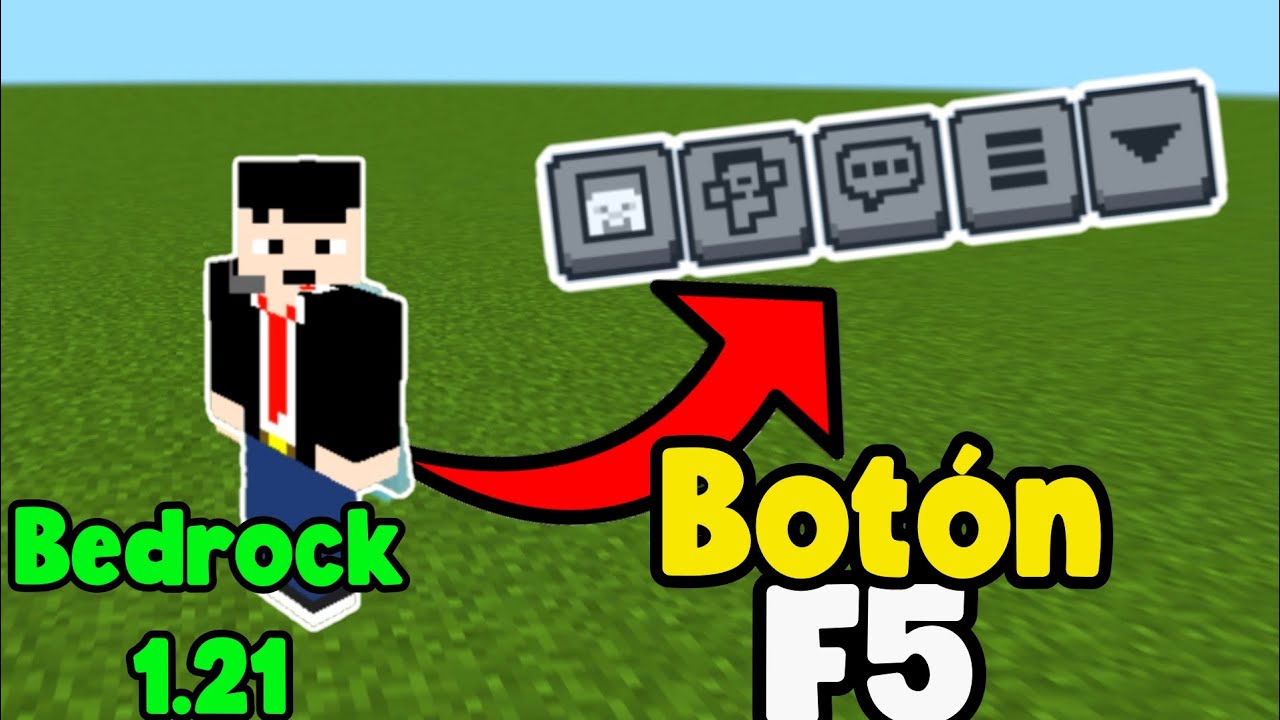 BOTÓN F5 PARA MINECRAFT BEDROCK 1.21 Textura mcpe - YouTube
