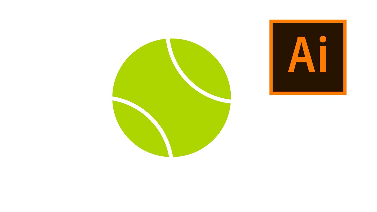 how to create vector tennis ball | illustrator tutorial | - YouTube