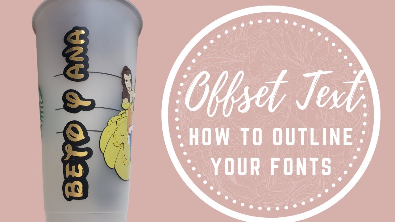 Offset Text- How to give an outline to your Text/Font - YouTube