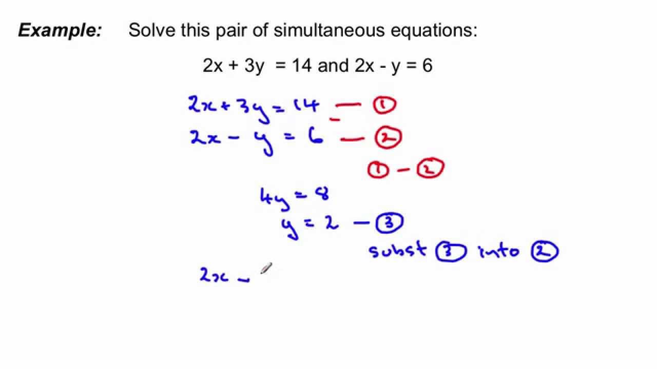 How To Solve Simultaneous Equations 3 Of 3 Elimination Method YouTube