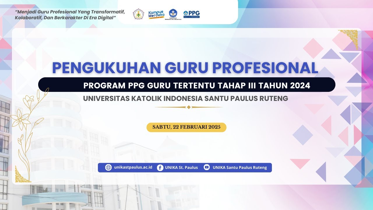 PENGUKUHAN GURU PROFESIONAL: PROGRAM PPG GURU TERTENTU TAHAP III TAHUN ...