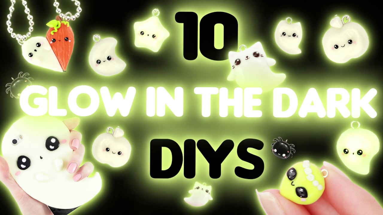 GLOW IN THE DARK DIY COMPILATION -10 Cute Clay ideas! 🎃 - YouTube