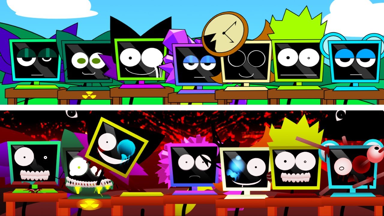 Incredibox Sprunki: Pyramixed BUT ALL Mr Fun Computer | Normal VS ...