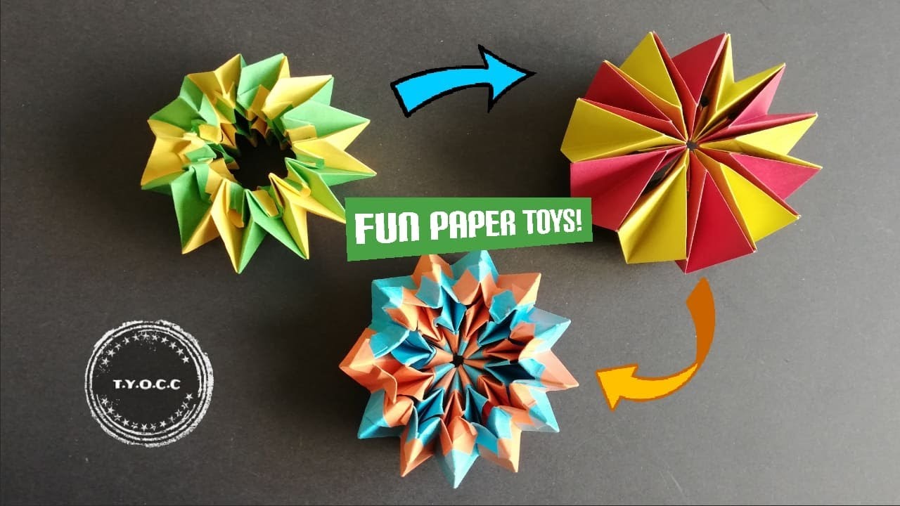INFINITE ROTATING ORIGAMI PAPER TOY | ONEINDIG ROTEREND ORIGAMI ...