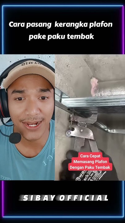 Cara memasang kerangka plafon rumah dengan paku tembak #shorts - YouTube