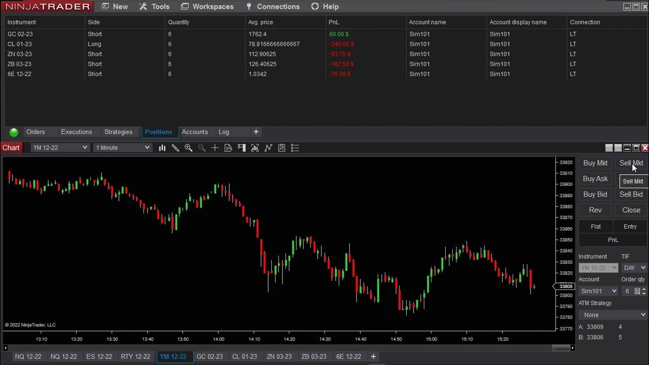 How to close all your open positions at the same time on NinjaTrader 8 !! - YouTube
