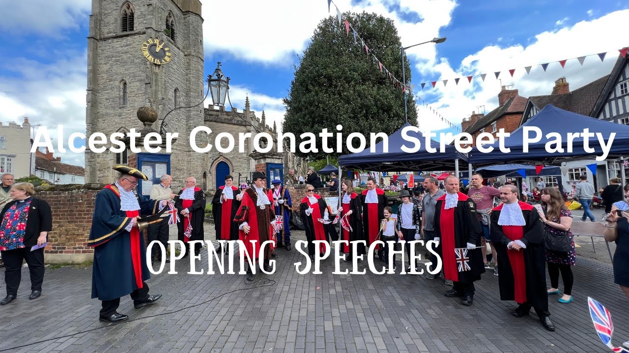 Alcester Coronation Street Party - The Opening Speeches - YouTube