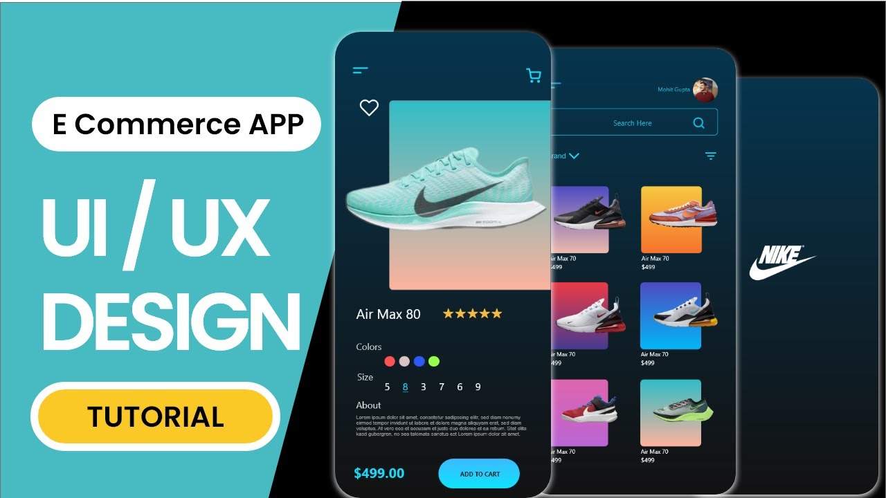 E Commerce App UI UX Design With Complete Prototype In Adobe XD | UI UX Design Tutorial . - YouTube