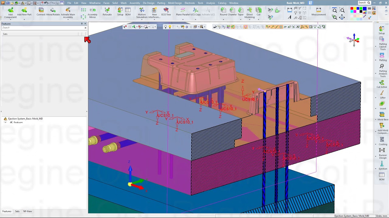 ID2005061525 Tutorial CAD Mold Design 11 Ejector pin - YouTube