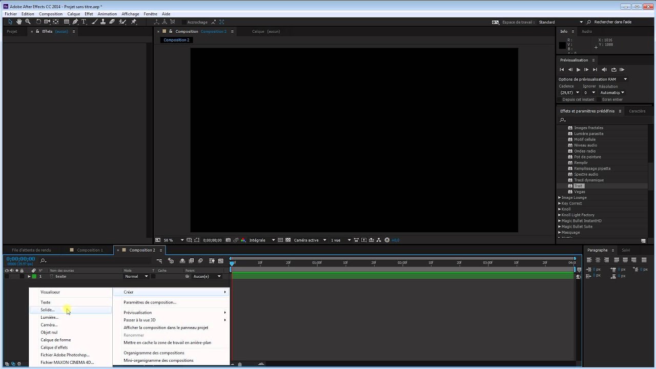 Tutoriels After effects en français - Tracé de lettres et de masques ...
