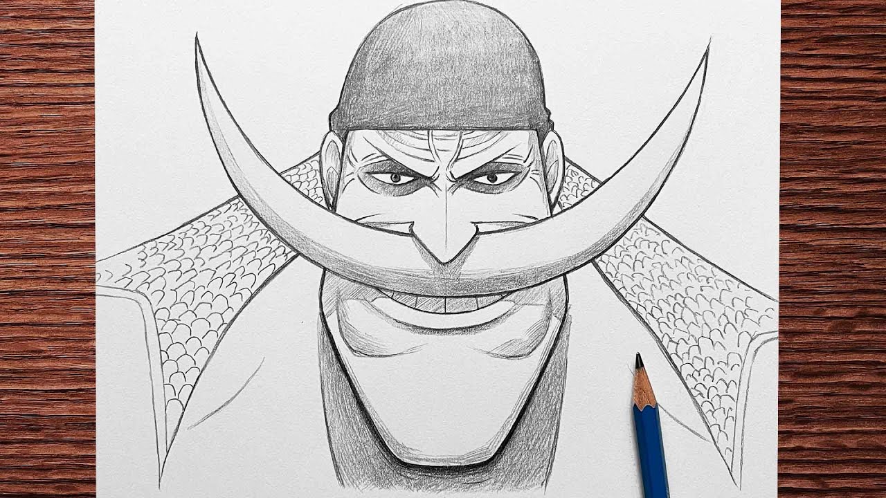 Anime sketch | how to draw Whitebeard like a pro step-by-step - YouTube