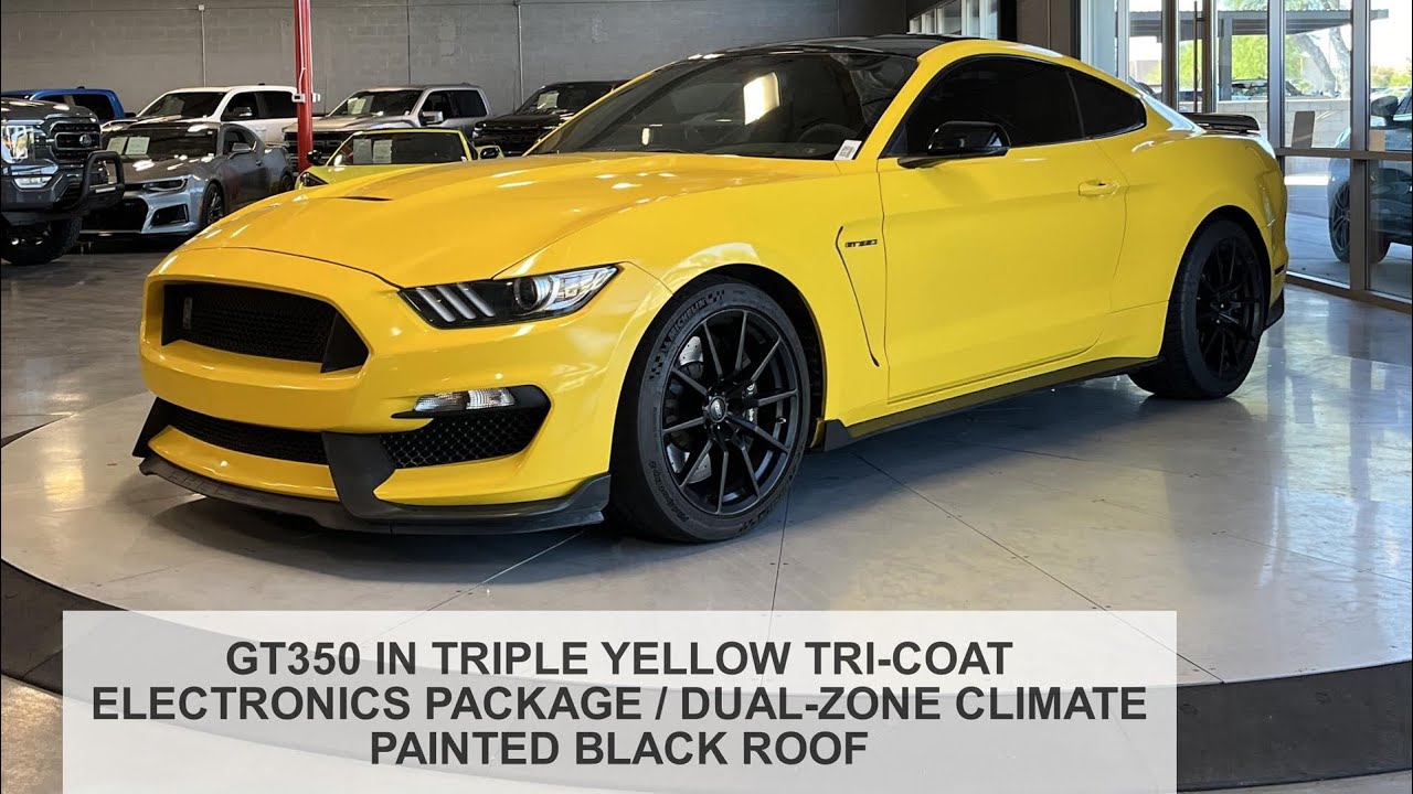2017 Shelby GT350 Triple Yellow Tri-Coat- Walkaround, Start Up, Idle ...