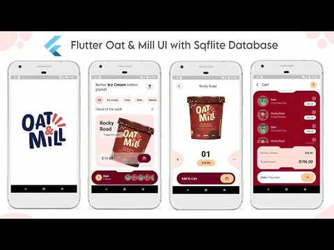 Flutter UI Design | Sqflite Database, Custom paint | Oat & Mill UI. - YouTube