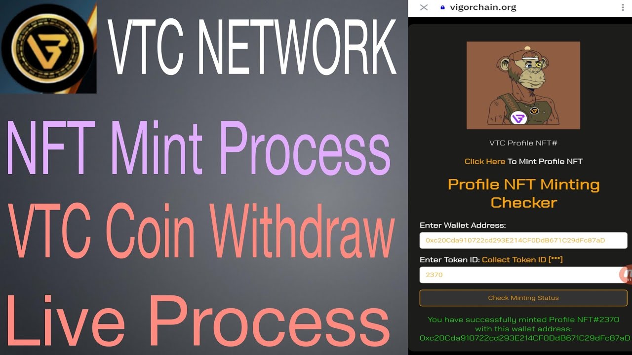 VTC Network NFT Mint Process VTC Coin Withdraw Live Process In Telugu ...