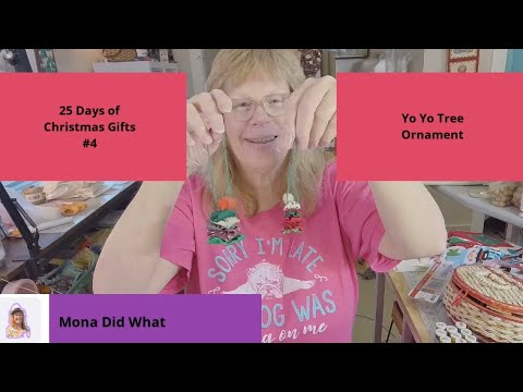 How to Make Yo Yo Tree Ornament - YouTube