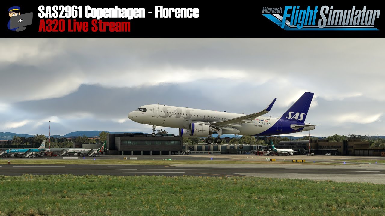 MSFS 2020 | VATSIM | Copenhagen - Florence (SAS2961) | A320 NEO Full ...