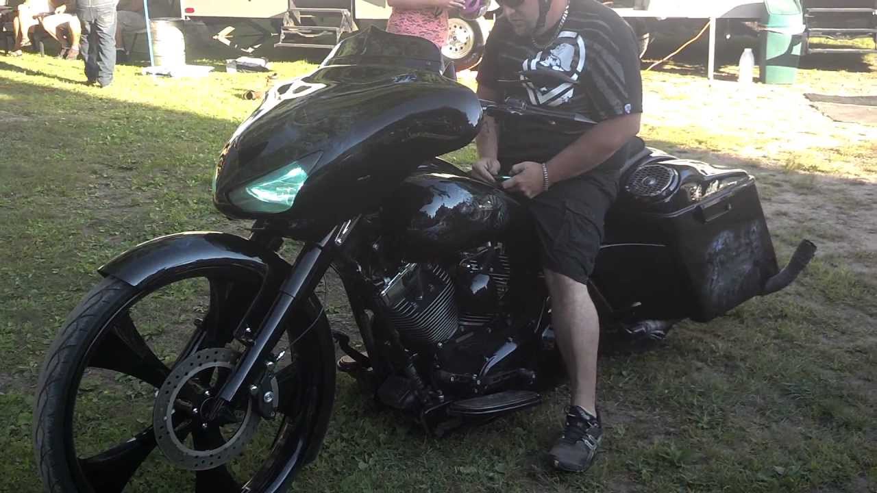 Custom Harley Davidson with flame throwers - YouTube