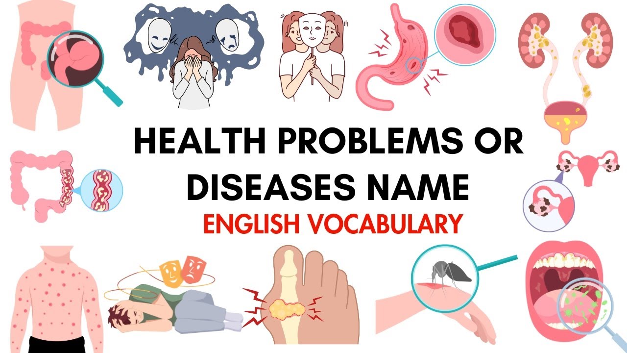 Common Health Problems or diseases names in world English vocabulary! # ...